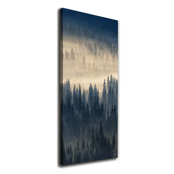 Union Rustic Nebel über dem Wald - Kunstdrucke auf Leinwand | Wayfair.de